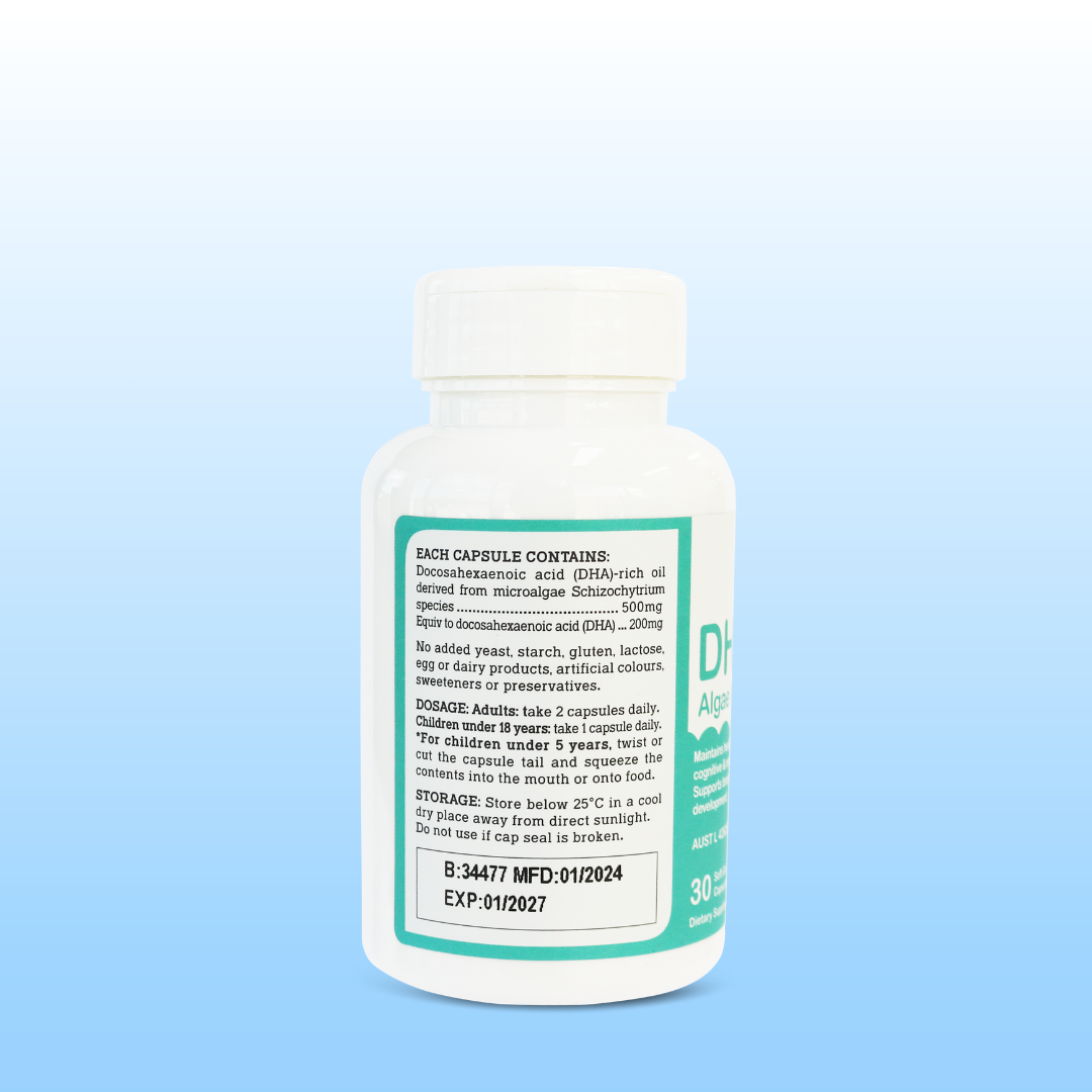 Vitatree Active Kids DHA from Algae Oil 500 mg 30 Soft Gel Capsules ...